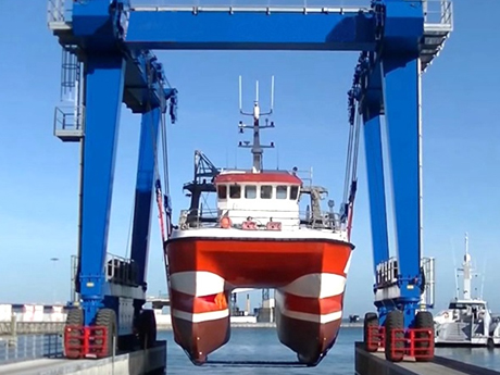 50T U Shape Marine Travel Lift for Ethiopia Shipyard