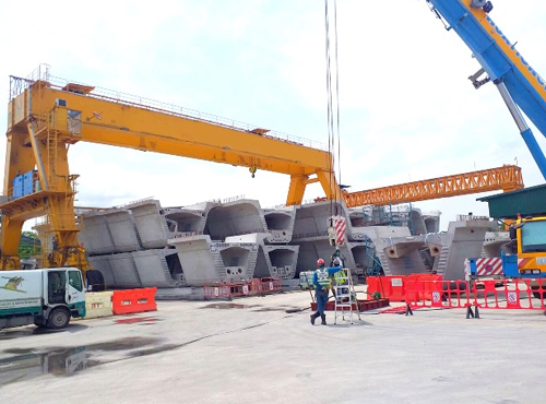 160T RTG Gantry Crane for Morocco Precast Yard