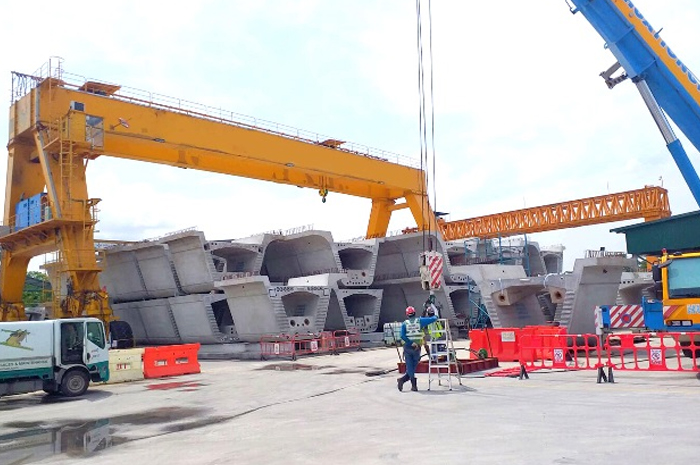 160T RTG Gantry Crane for Morocco Precast Yard